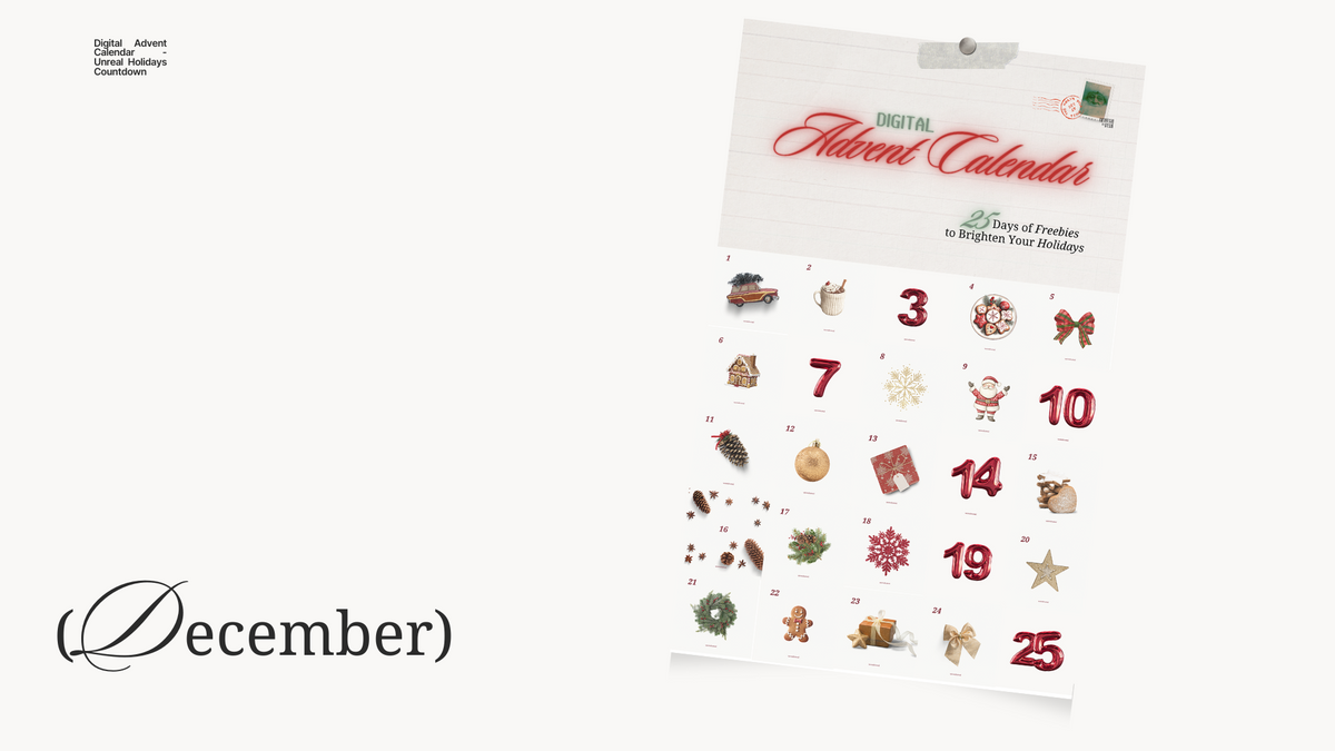December Freebies: Holidays Countdown with Advent Calendar! – UnrealToReal
